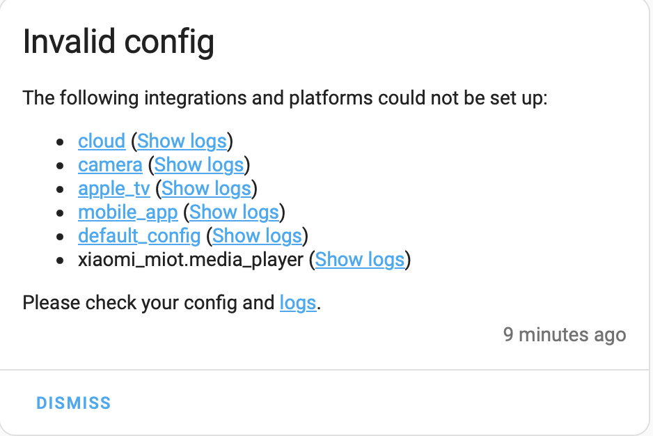 Invalid Config Every Few Hours Configuration Home Assistant Community 