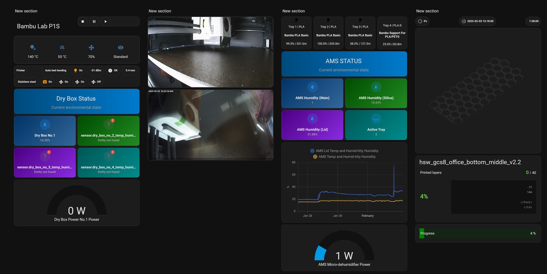 My Bambu Lab X1C Dashboard & Automations - Page 4 - Dashboards ...