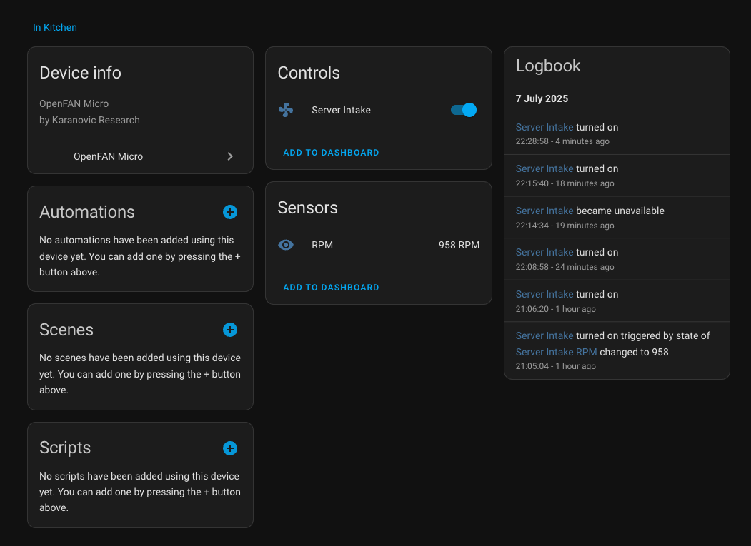 OpenFAN Micro RESTful Command Setup - Share your Projects! - Home Assistant Community