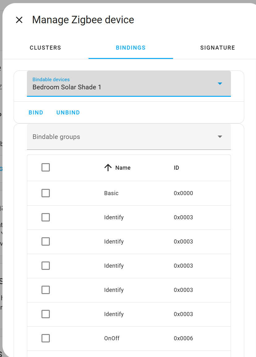 Zha Support For Device Binding To Specific Clusters Or Endpoints Feature Requests Home