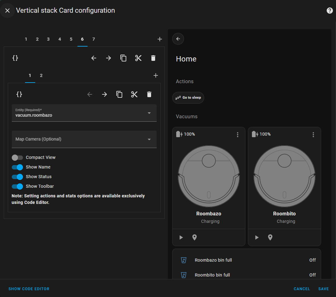 Vacuum state is not centered in vacuum card - Frontend - Home Assistant ...