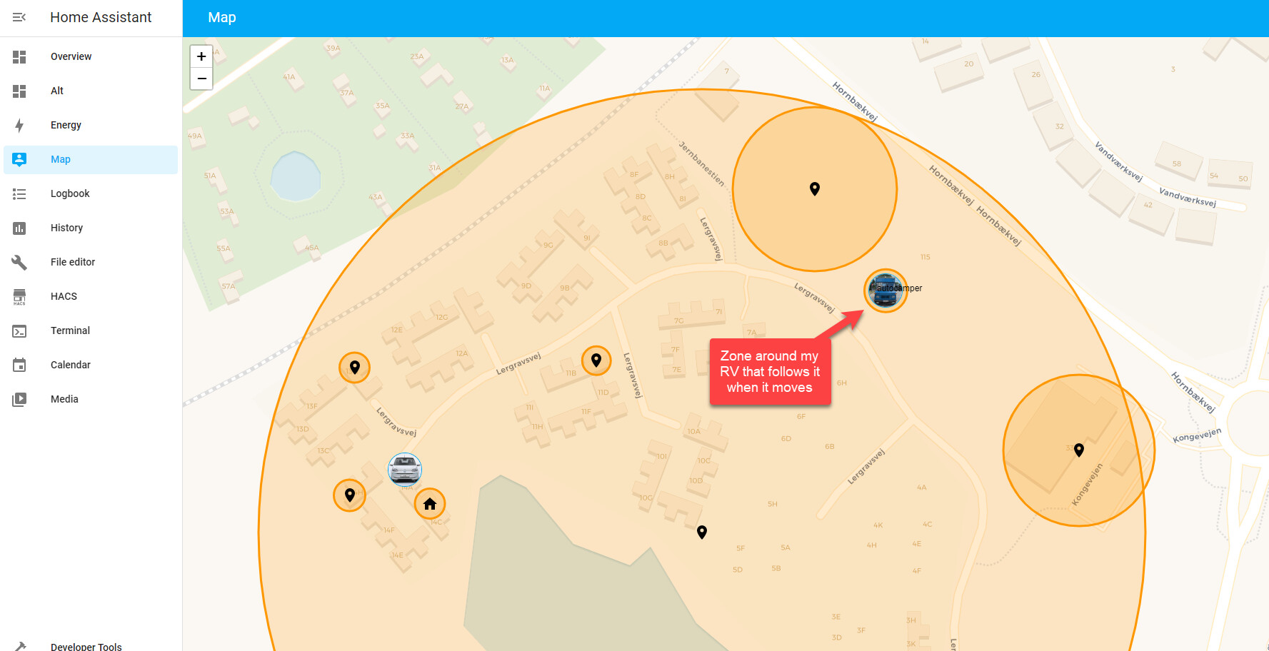 Change Zone depending on GPS location - RV is a moving zone - Home ...