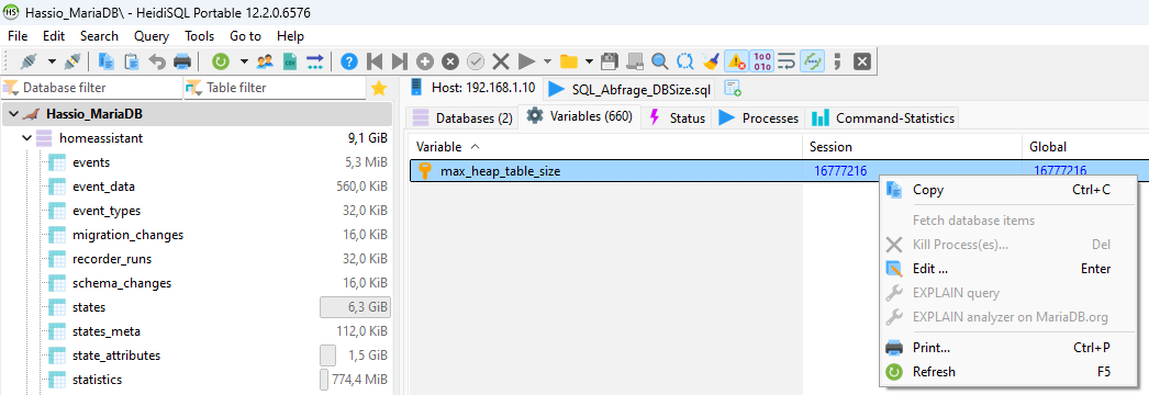 SQL affecting HA speed and responsiveness? - Configuration - Home ...