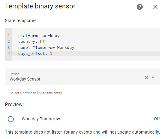 Workday Sensor State Of Next Day Configuration Home Assistant