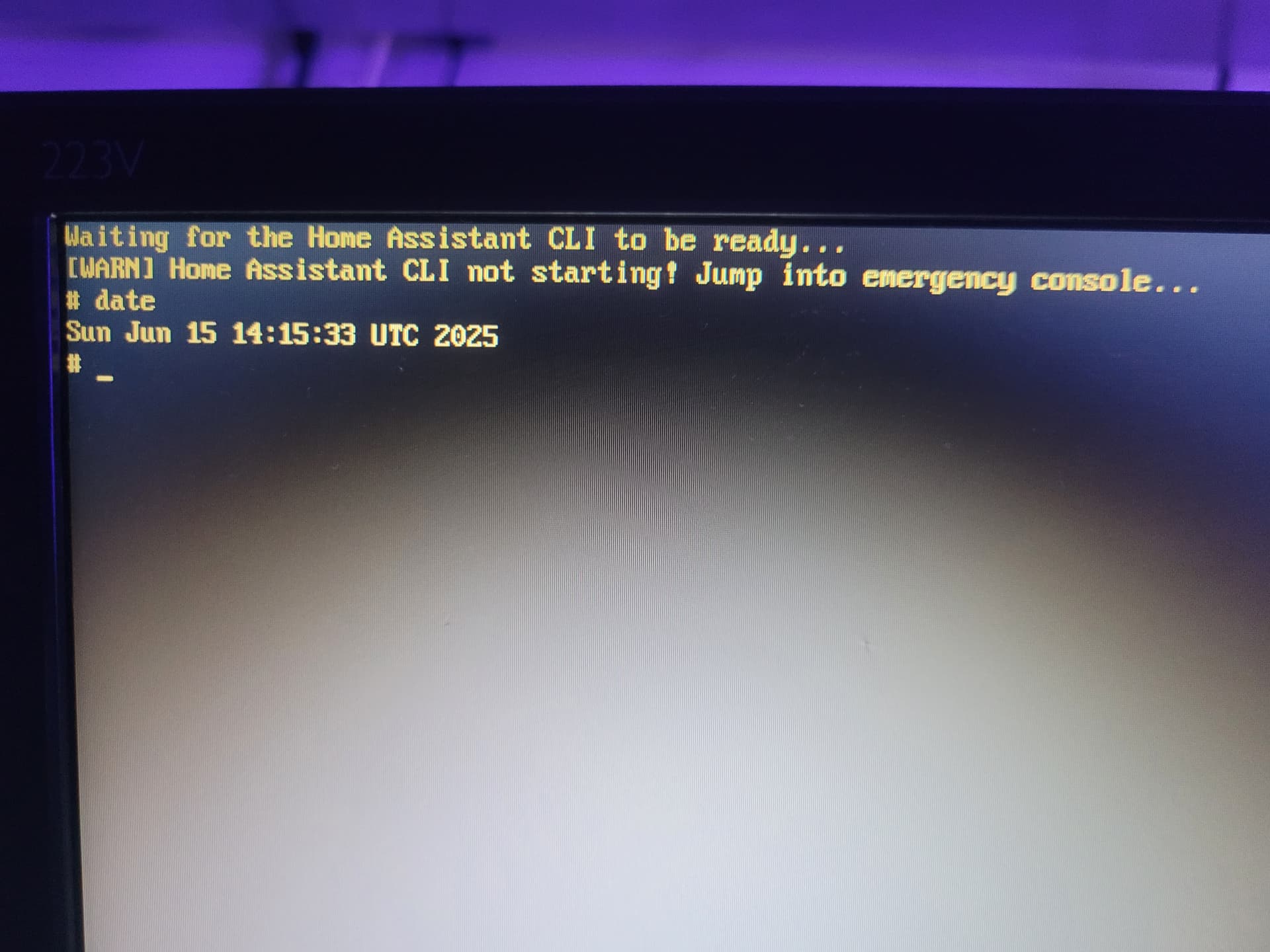 Home Assistant CLI not starting! Jump into emergency console Home ...