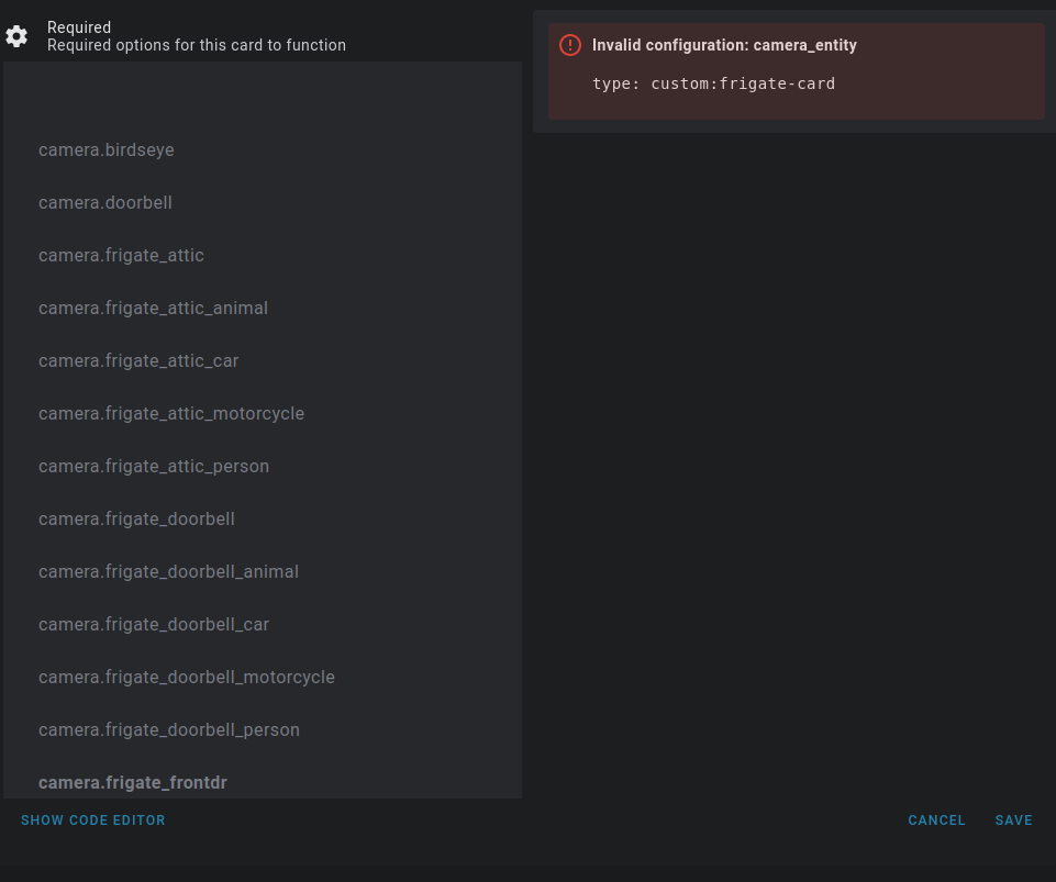 Frigate Hass Card Everything Greyed Out Home Assistant Community