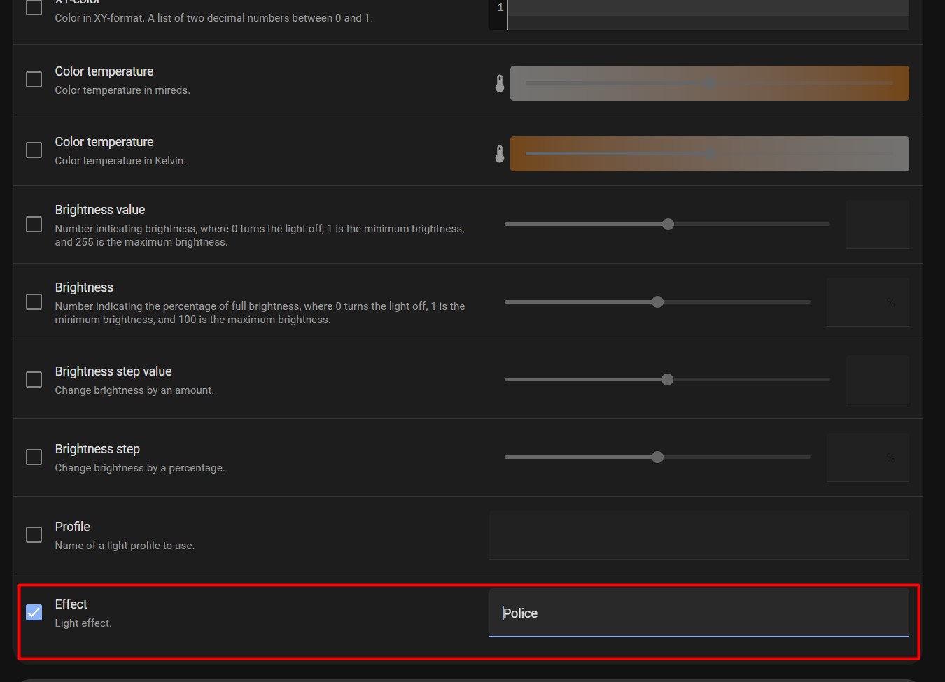 WLED preset effects in home assistant automations 2024.5 - Third party integrations - Home ...