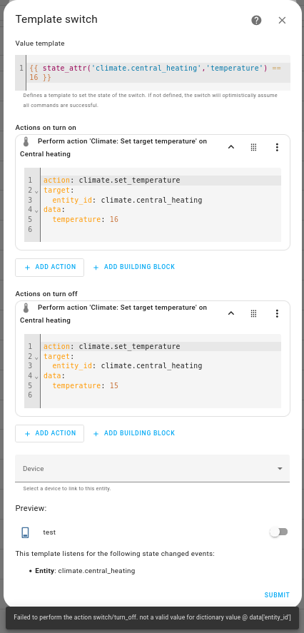 Cannot get a switch template working - Configuration - Home Assistant ...