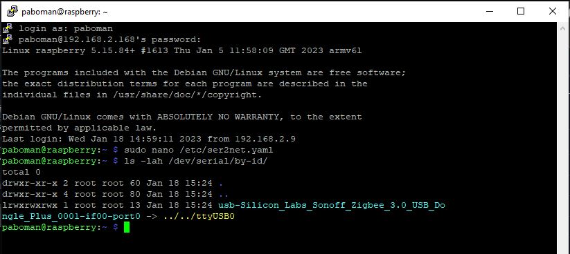 Sonoff ZBDongle-P over ethernet with ser2net - Zigbee - Home Assistant ...