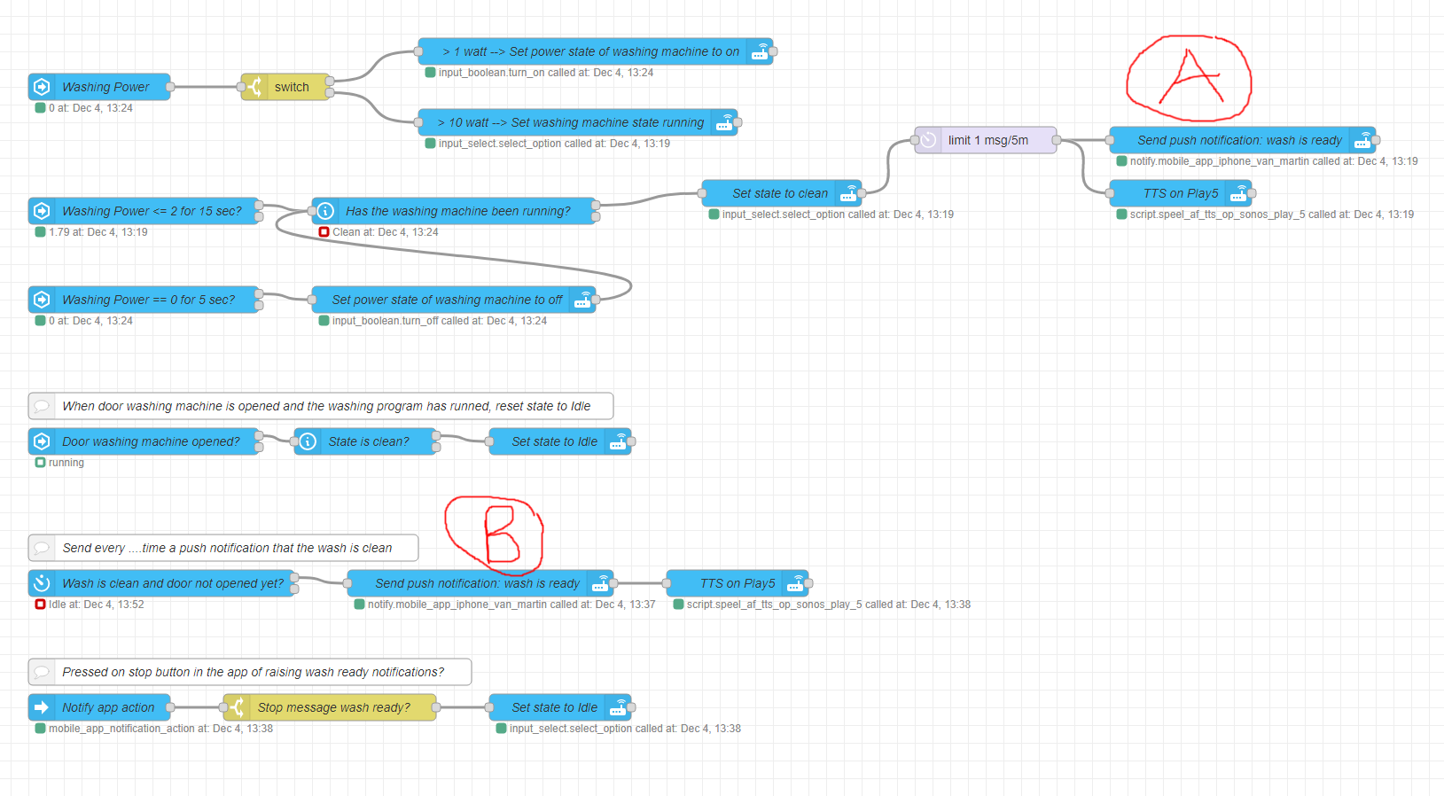 Best approach for creating washing machine flow? - Node-RED - Home ...
