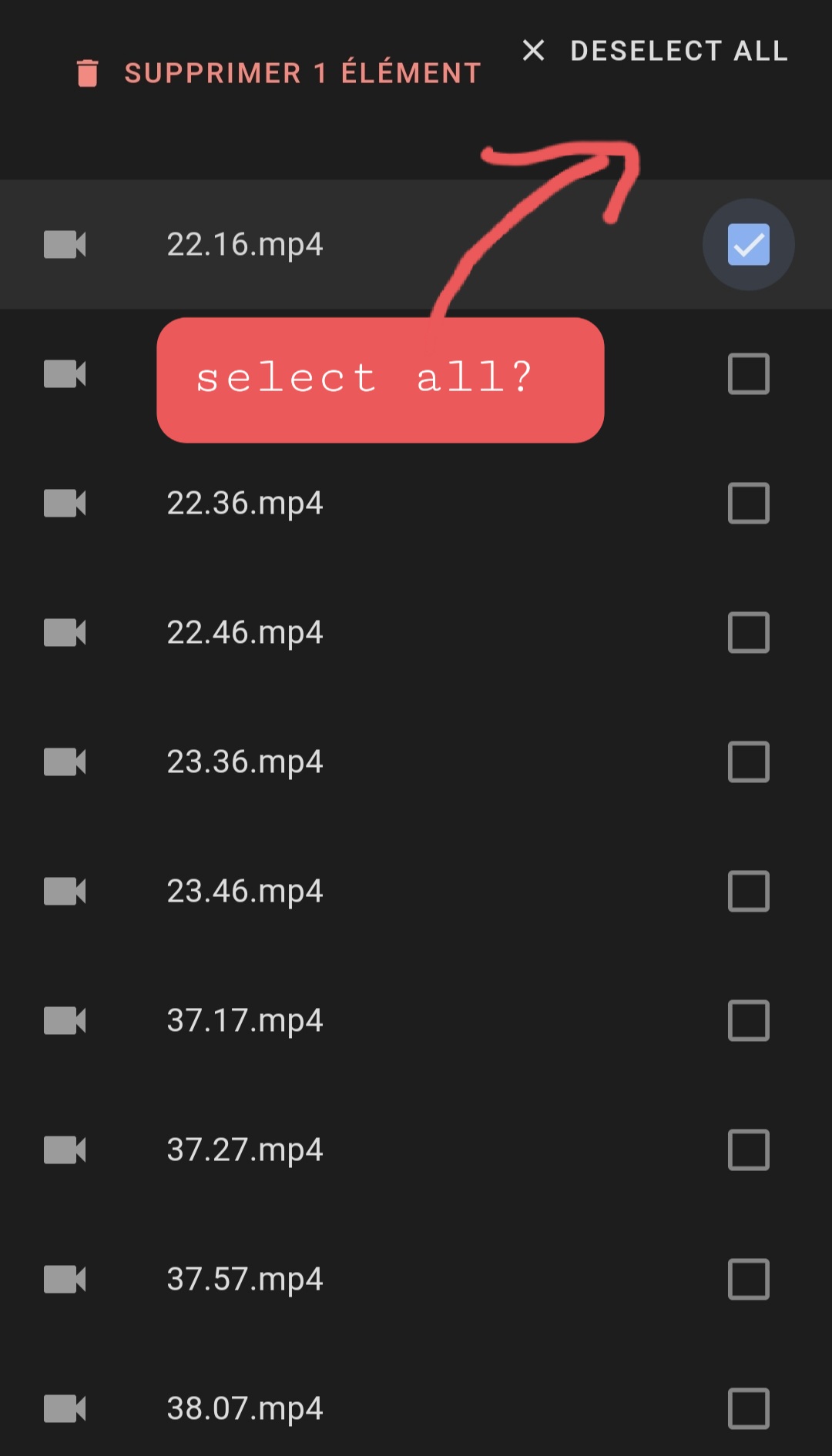 select all button