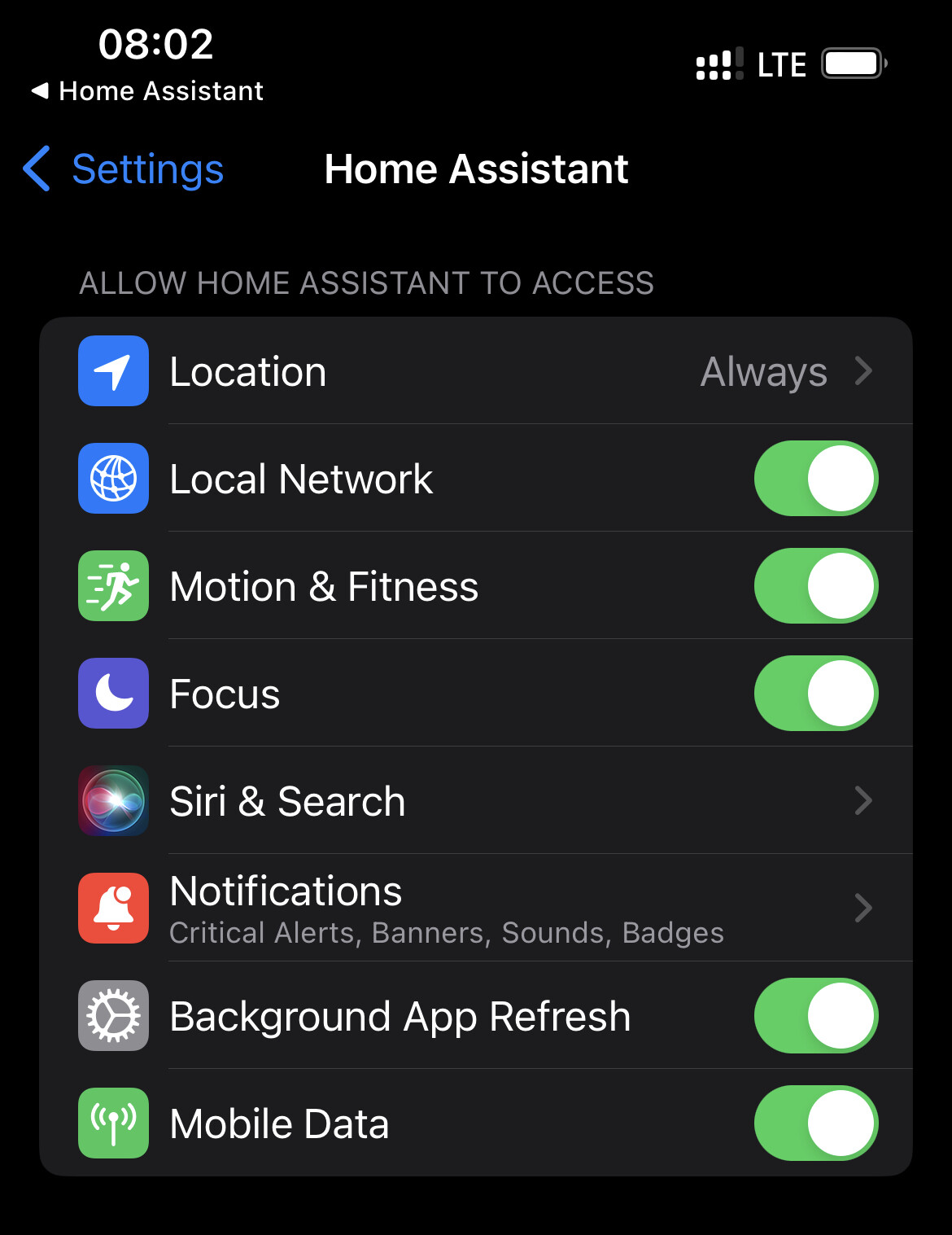 Help, iPhone Sensors/entities on HA update only if Companion app is ...