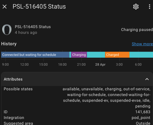Pod Point EV Charger Integration - Page 8 - Configuration - Home Assistant Community