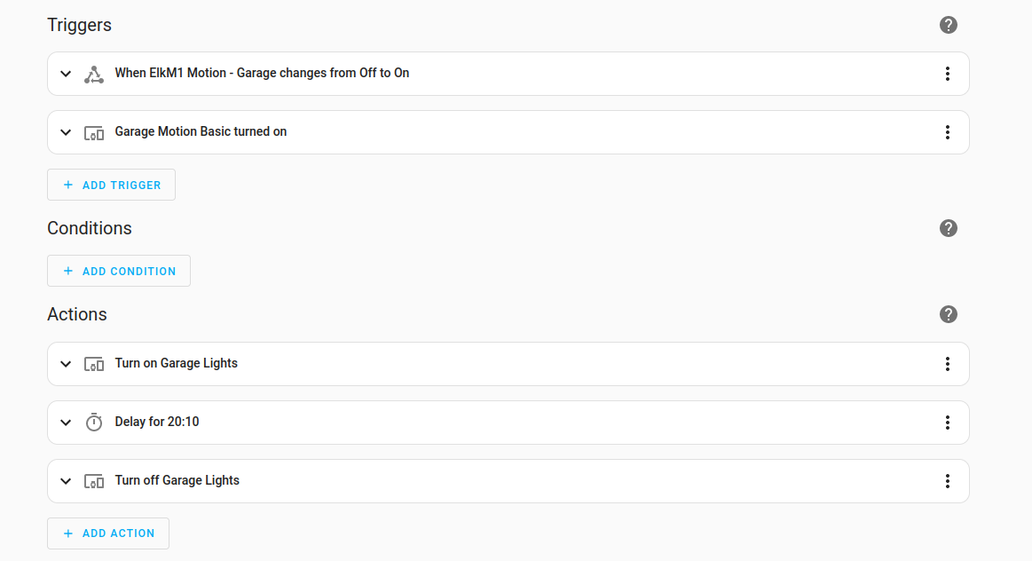 If I Have Multiple Motion Sensors As Trigger Do They Both Have To Be Actived Configuration