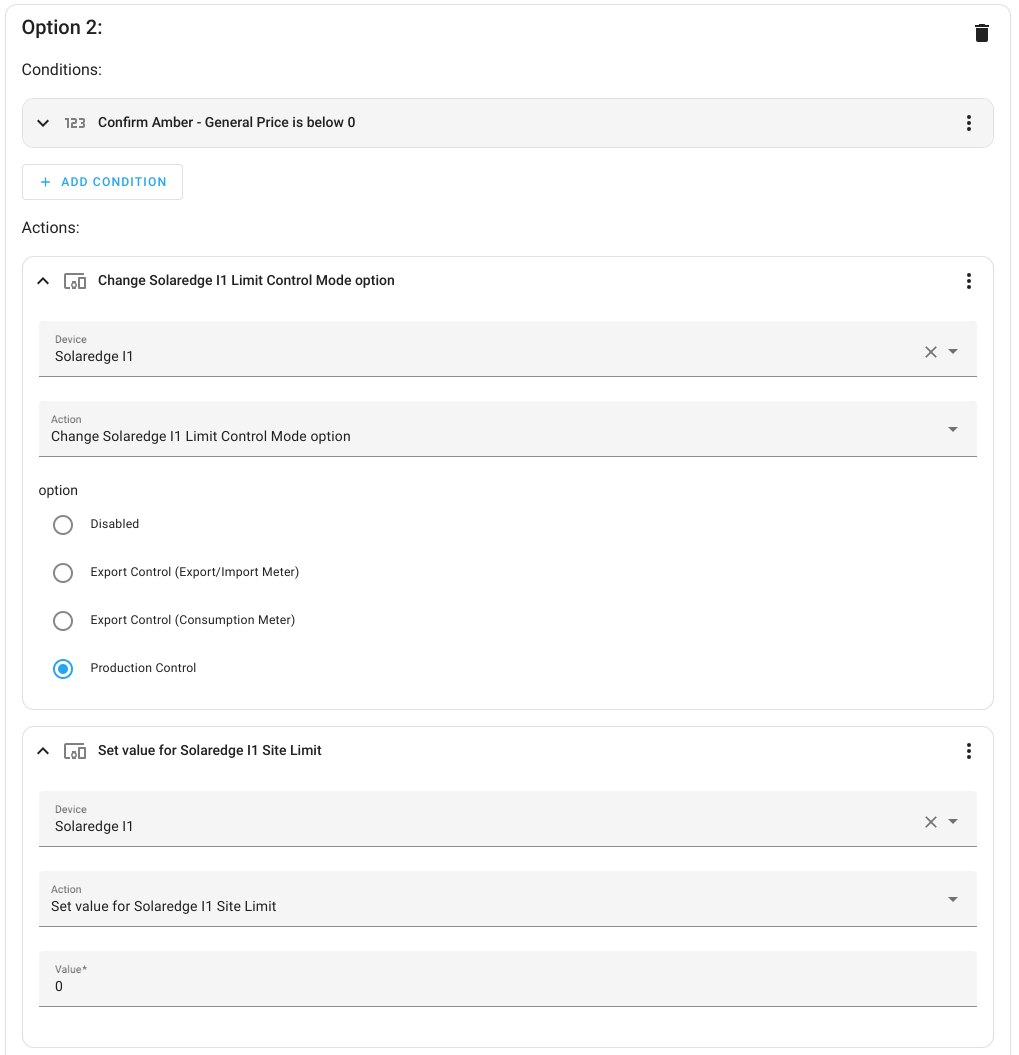Automation to set the export limit of a Solaredge solar inverter based ...
