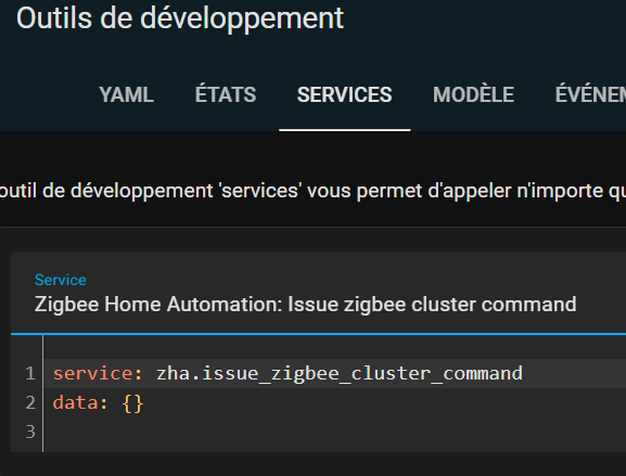 "zha-toolkit" - a big set of Zigbee commands on top of ZHA/zigpy ...