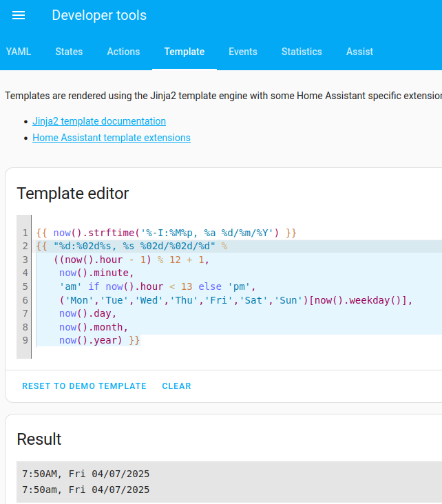 Formatting The Time And Date Integration Frontend Home Assistant