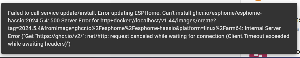 Cannot update to Esphome 2024.5.4 from 2024.5.3 - ESPHome - Home Assistant Community
