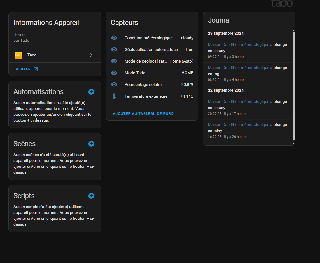 Can't see Tado x zones with Tado Integration - Configuration - Home ...