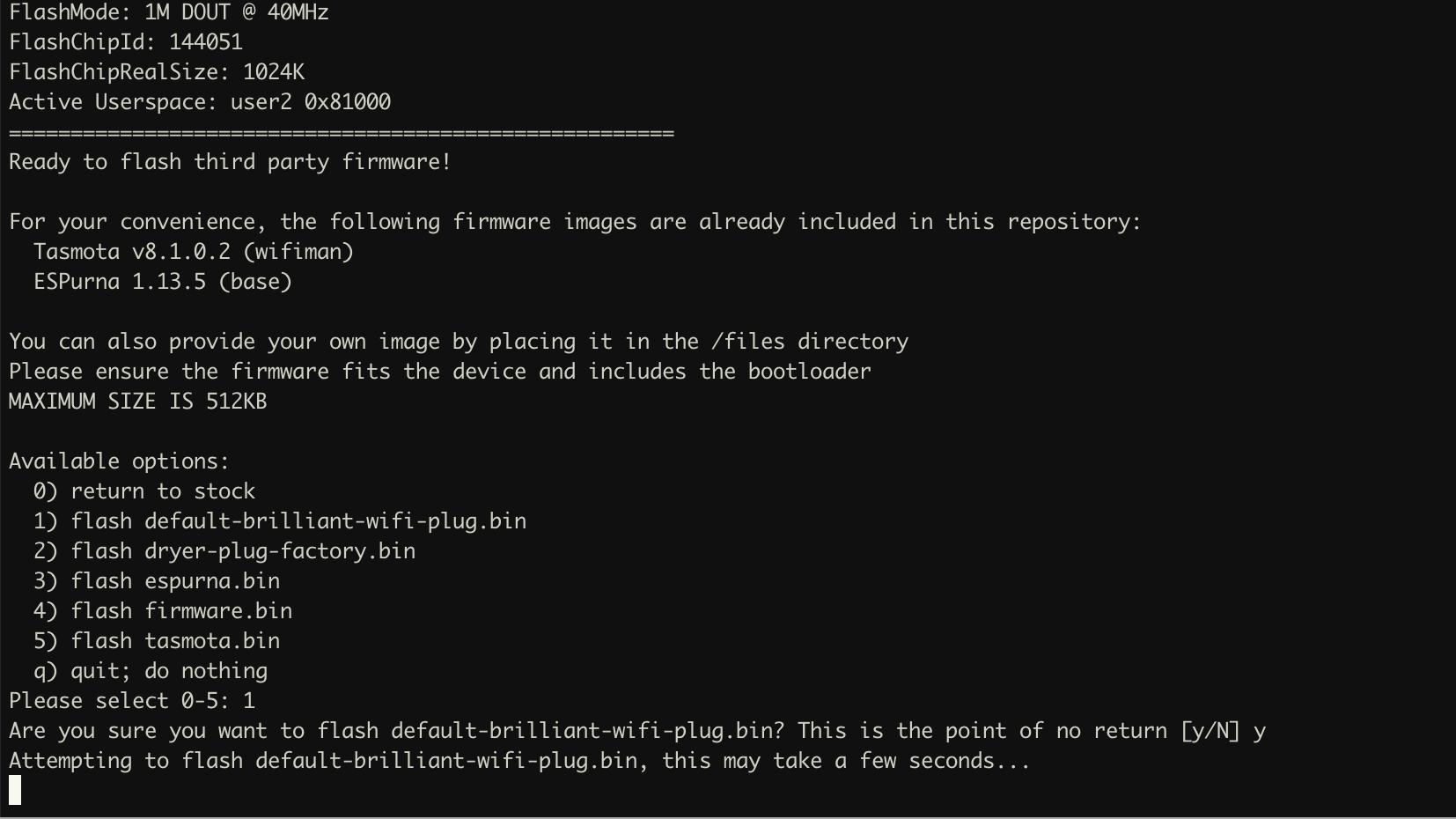 Is There An Intermediate Or Default Esphome Firmware I Can Flash Using Tuya Convert Esphome