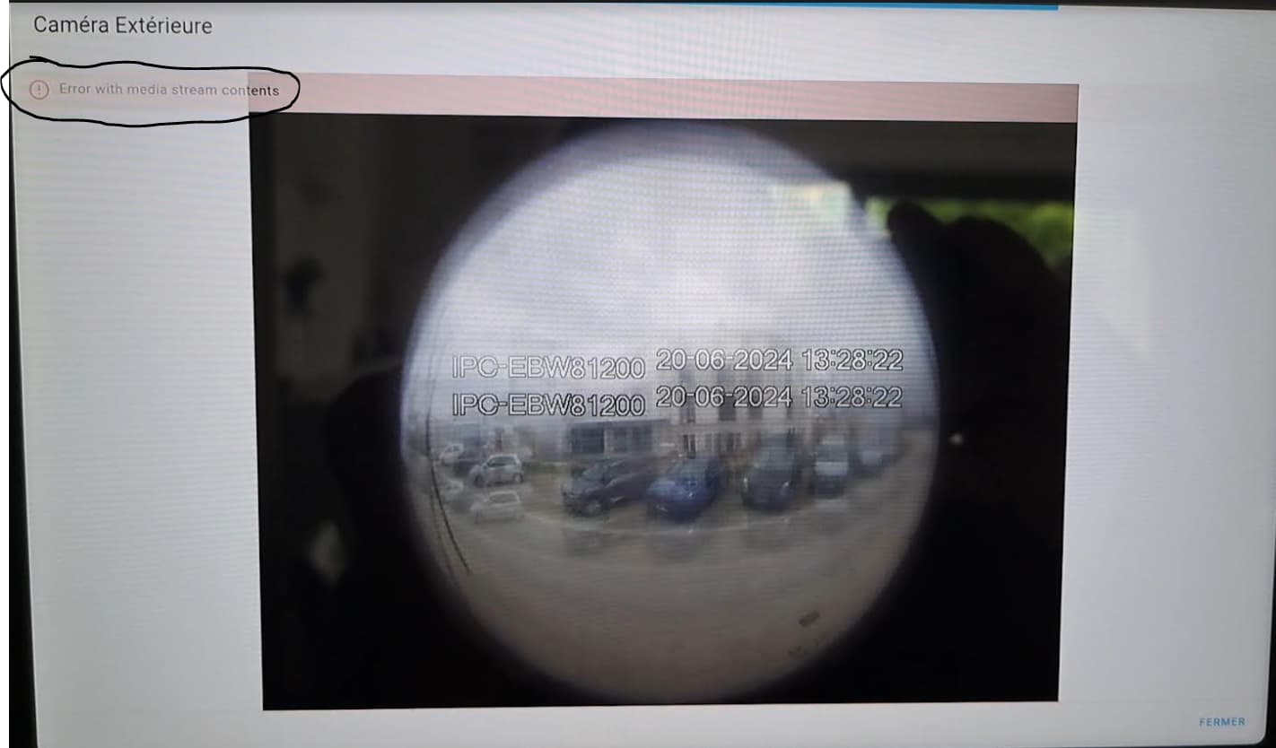 "Error with media stream contents" - Camera stream unstable / blinking ...