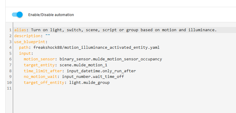 Turn on light, switch, scene, script or group based on motion ...