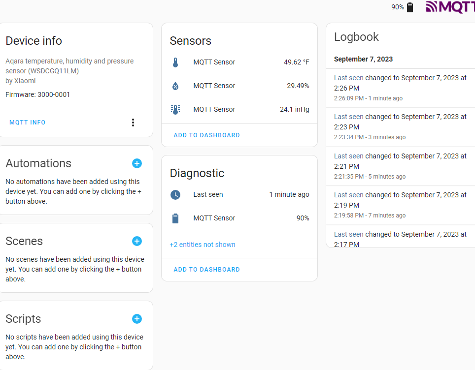 Zigbee devices - 'MQTT sensor' in Devices and Dashboard - unable to control - Configuration ...