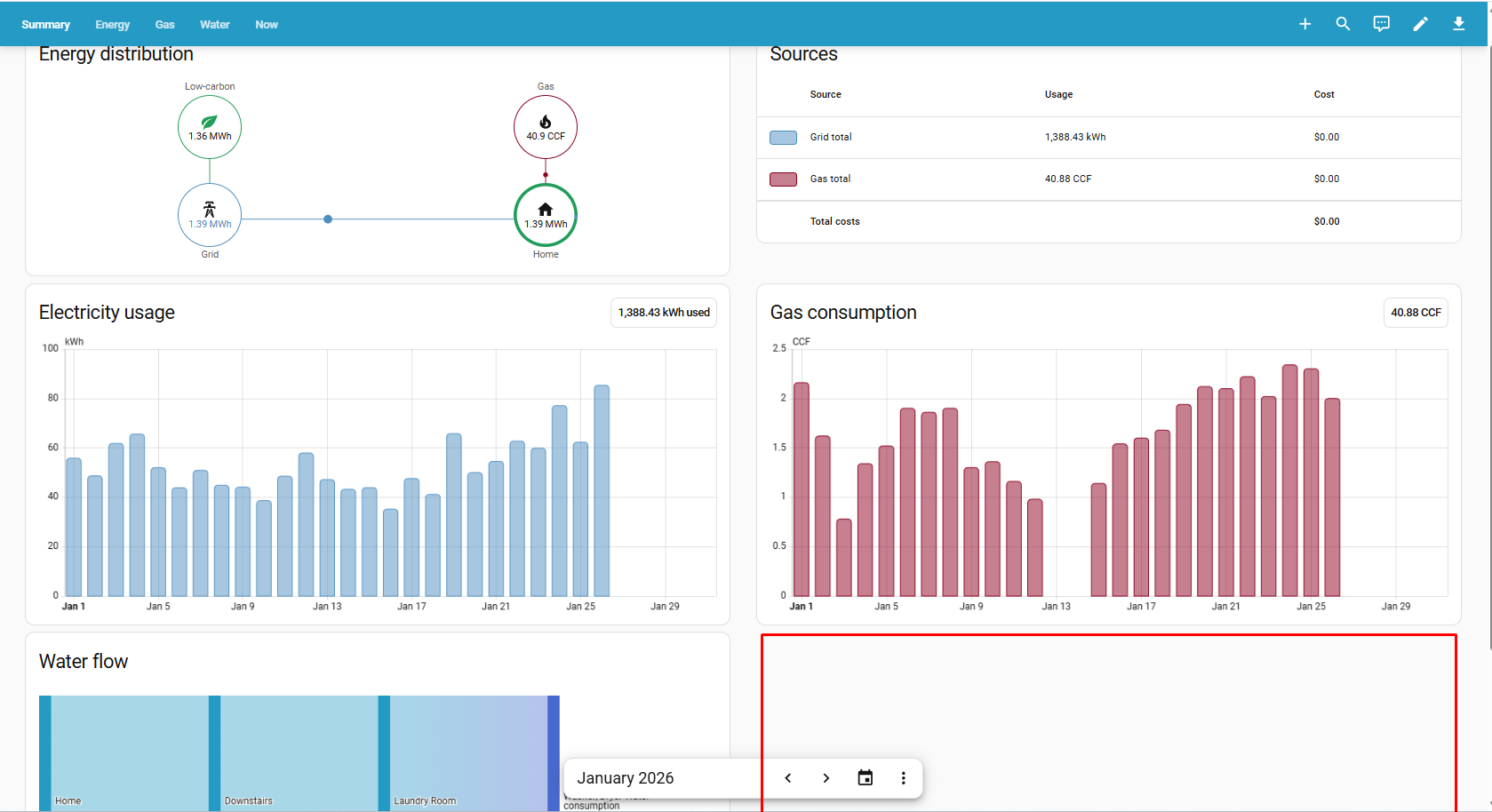 [Energy Dashboard] Energy Summary Tab Missing Energy Sankey Chart ...