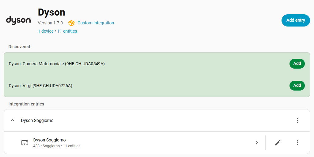 Cannot add Dyson fans - Third party integrations - Home Assistant Community