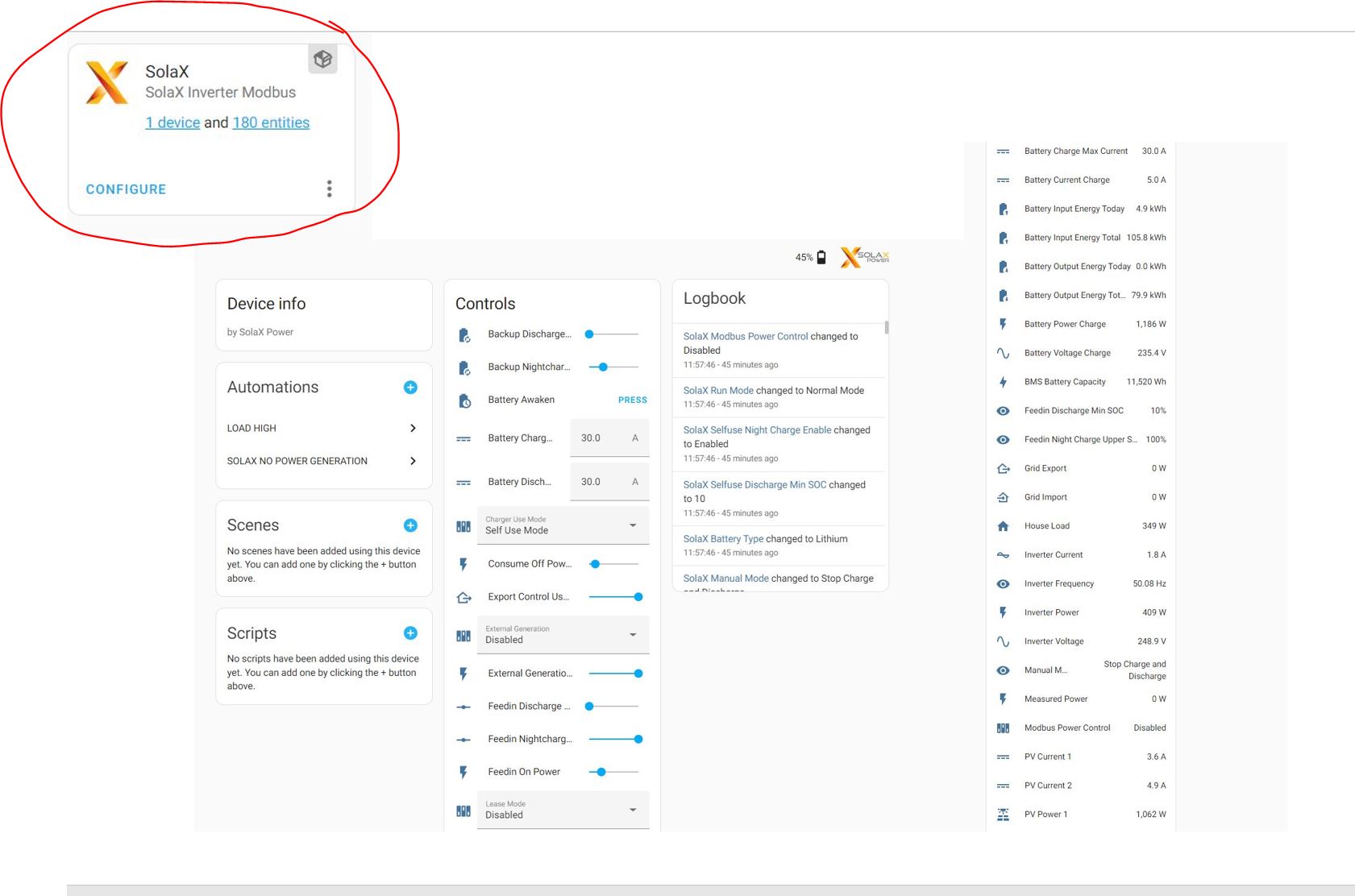 Solax X1 Hybrid G4 (local & cloud API) - Share your Projects! - Home Assistant Community