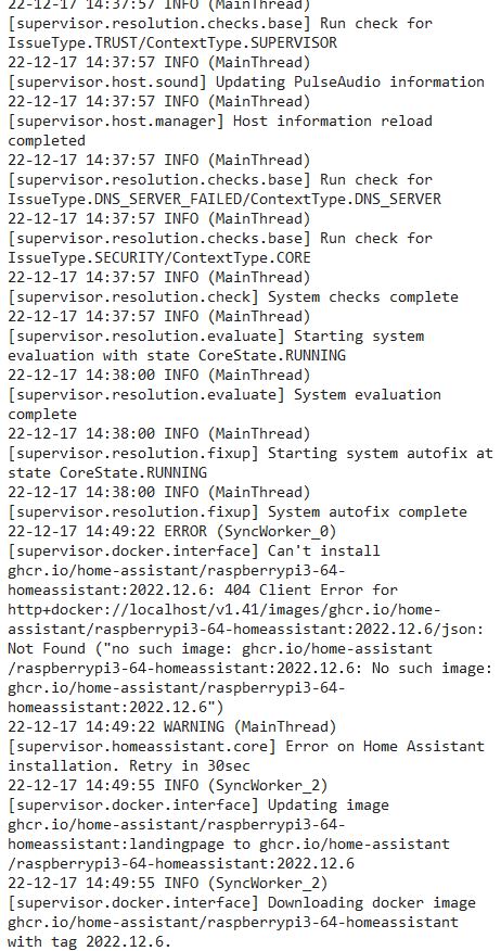 Core Update From 11 5 To 12 6 Fails Home Assistant Os Home Assistant Community