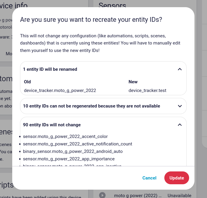 Renaming Of Device Entities Not Working Configuration Home Assistant Community