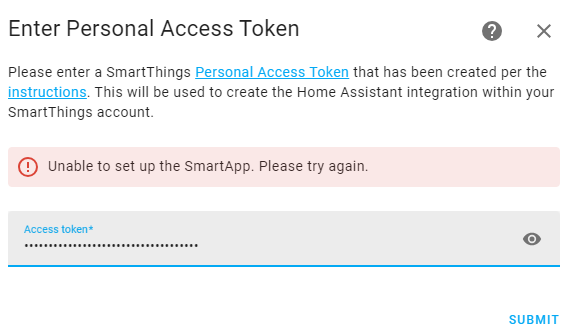 Smartthings - Unable to set up the SmartApp - Third party integrations ...