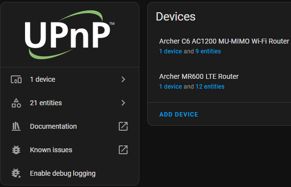 UPnP/IGD merges 2 routers into one device in UI - Configuration - Home Assistant Community