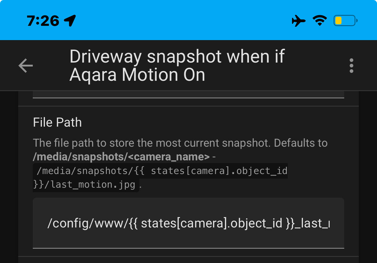 Camera - Send & Save snapshot to mobile device when motion is detected ...
