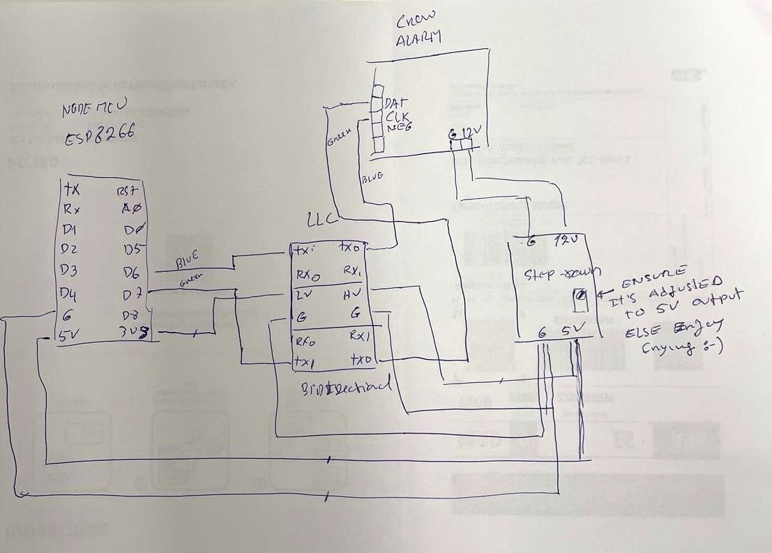 Crow Runner Alarm interface using an esp8266 and Home Assistant - Share ...