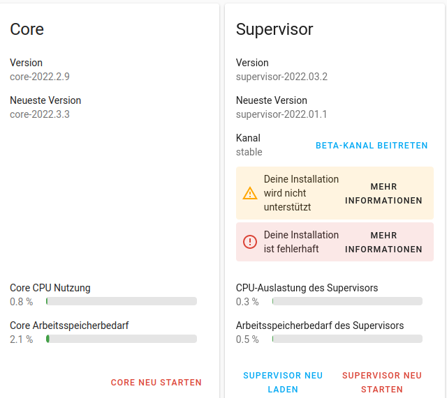 Homeassistantcore Update Blocked From Execution System Is Not