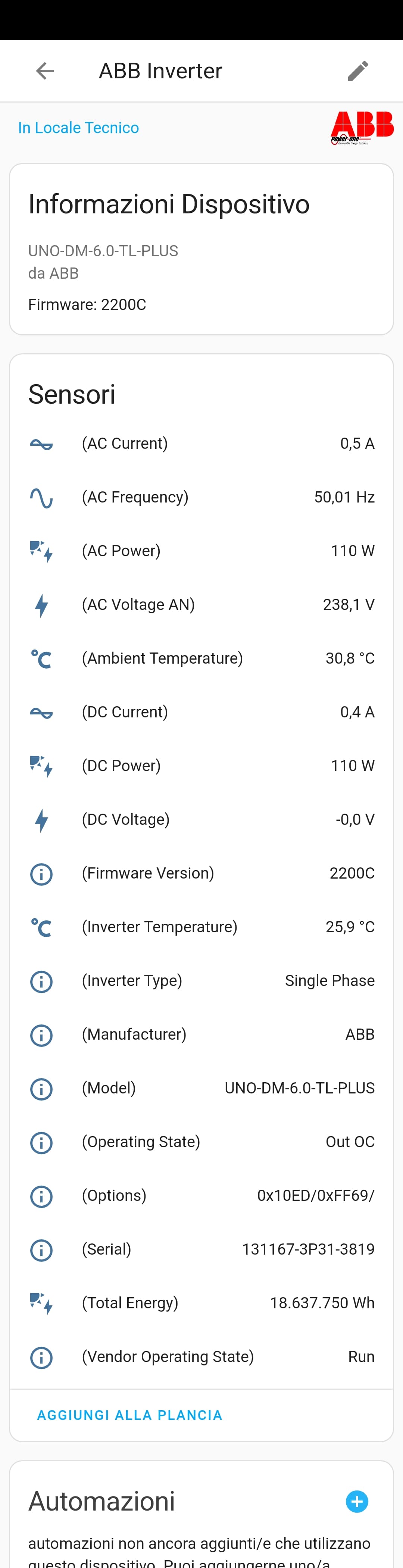 Custom Component: ABB/Power-One/FIMER PV Inverters - SunSpec Modbus TCP - Custom Integrations ...