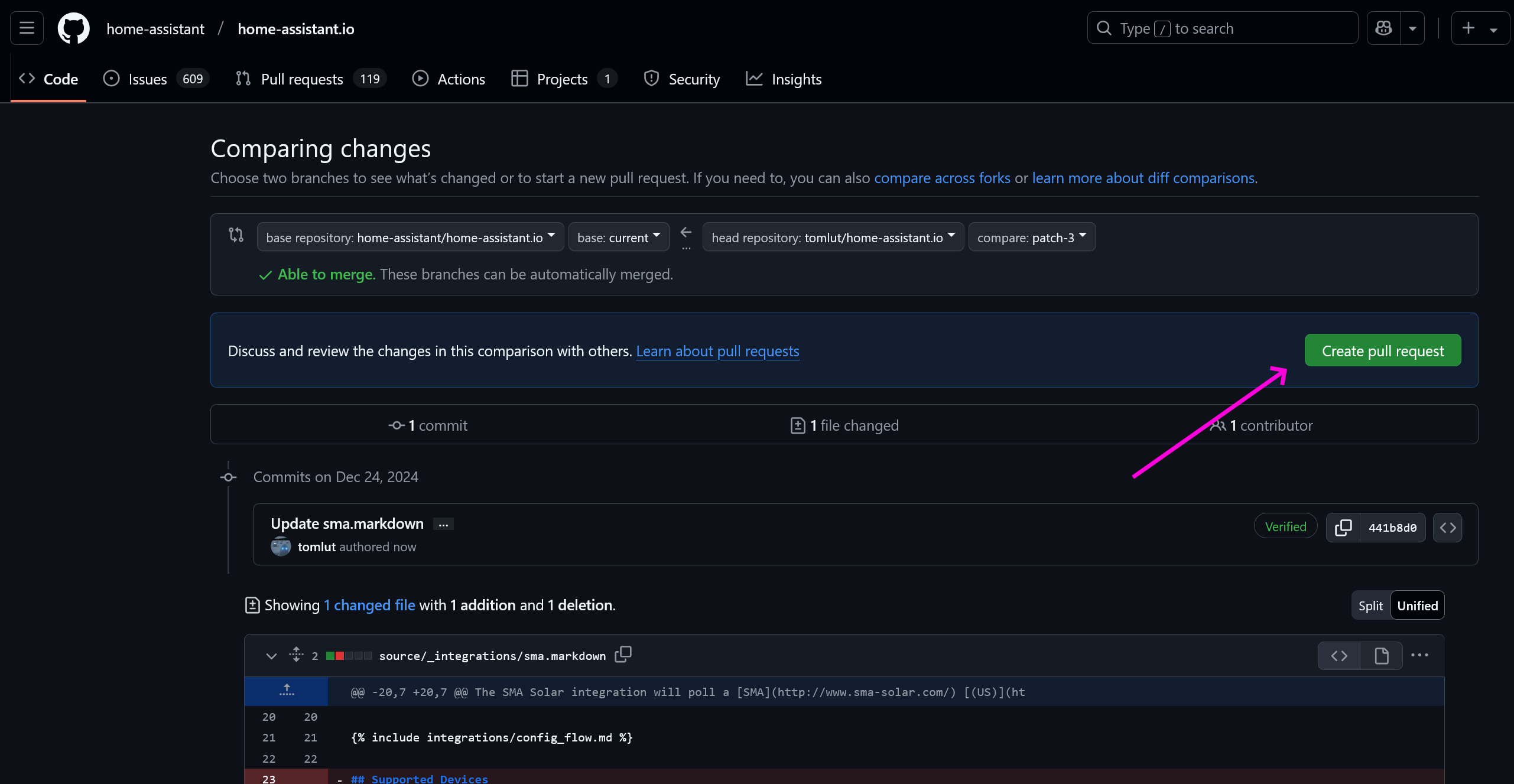 Editing the Documentation and Creating a Pull Request on Github ...