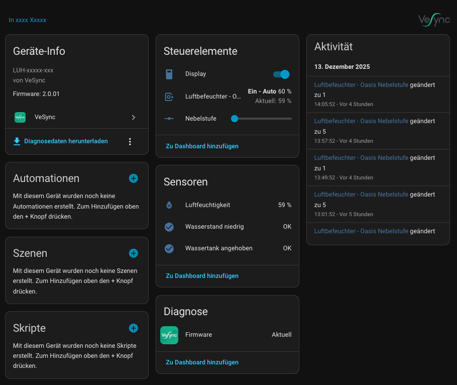 Compatible humidifier devices - Third party integrations - Home ...