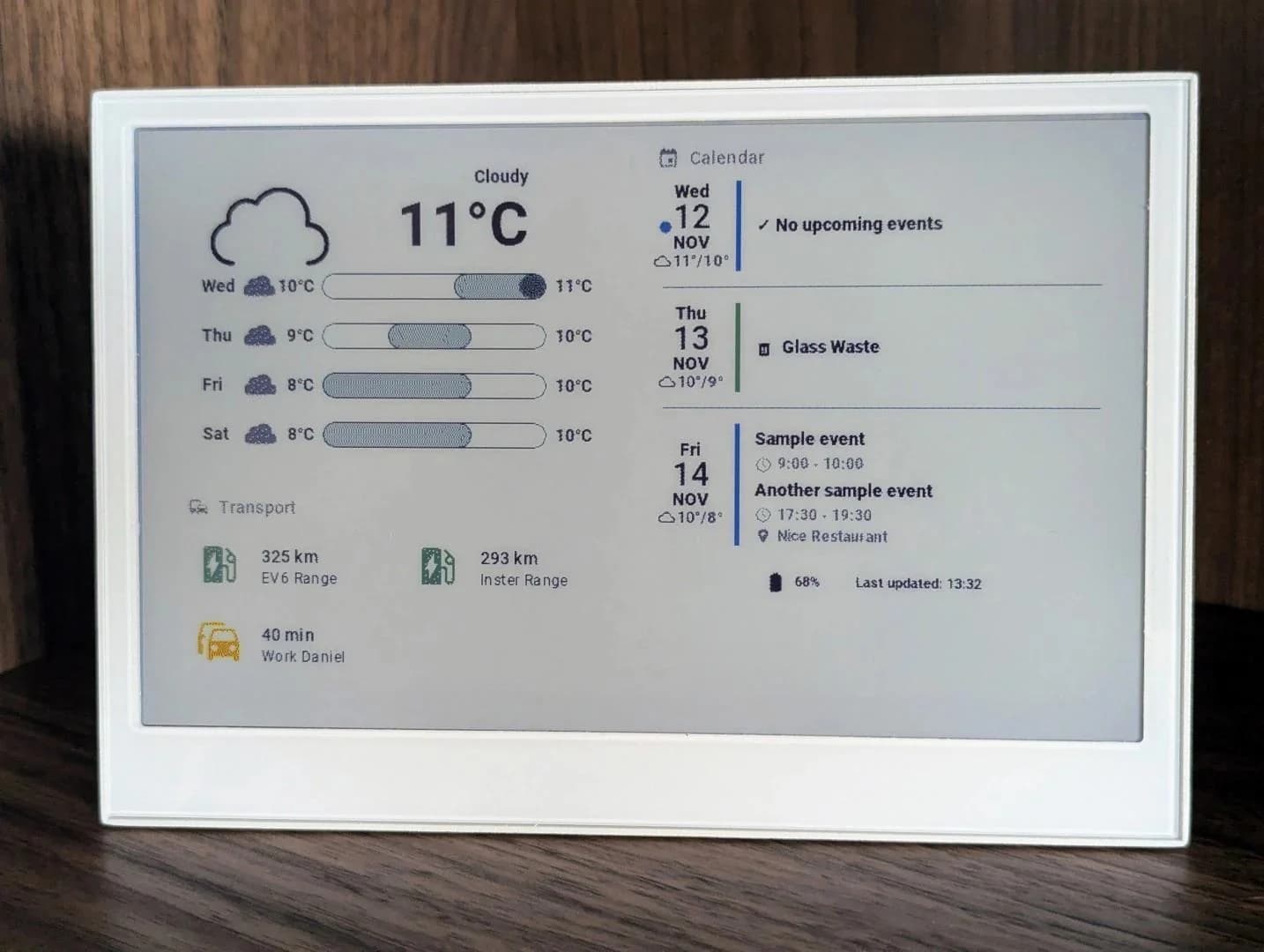 An epaper wall dashboard that blends in - Share your Projects! - Home ...