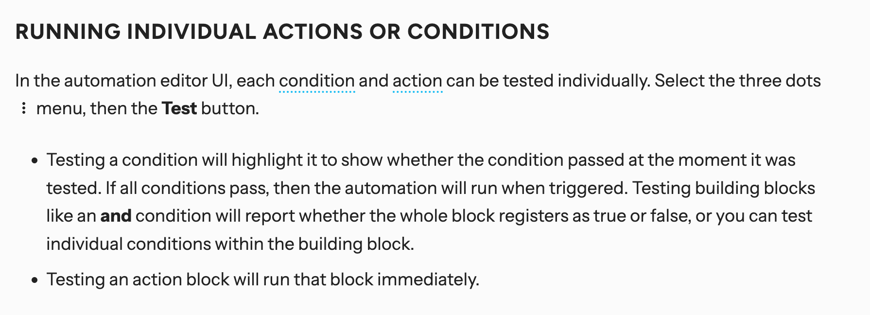 No Test Button For Automation Trigger Configuration Home Assistant
