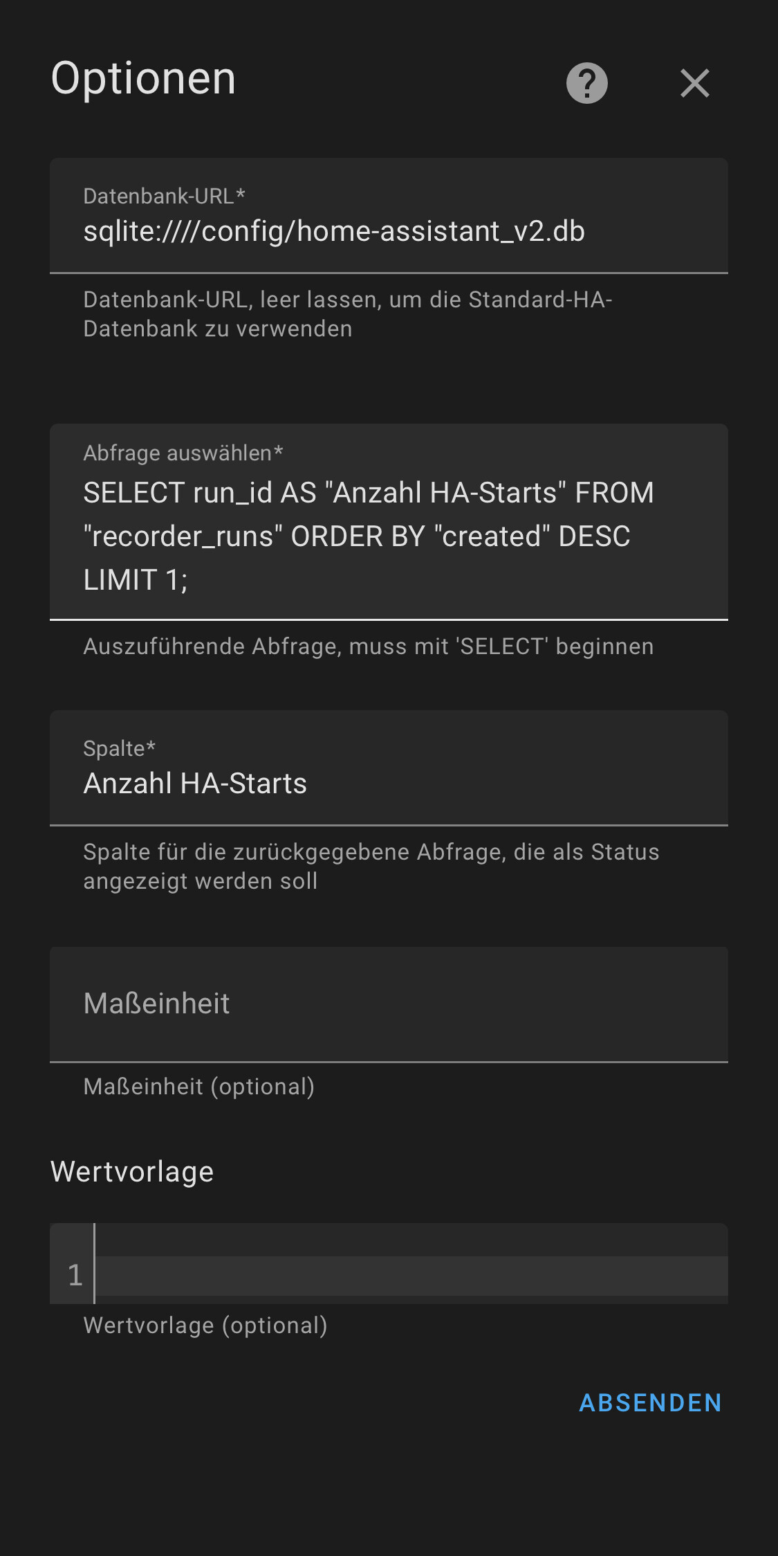 Sql Integration Not Accepting Sql Statement Configuration Home Assistant Community