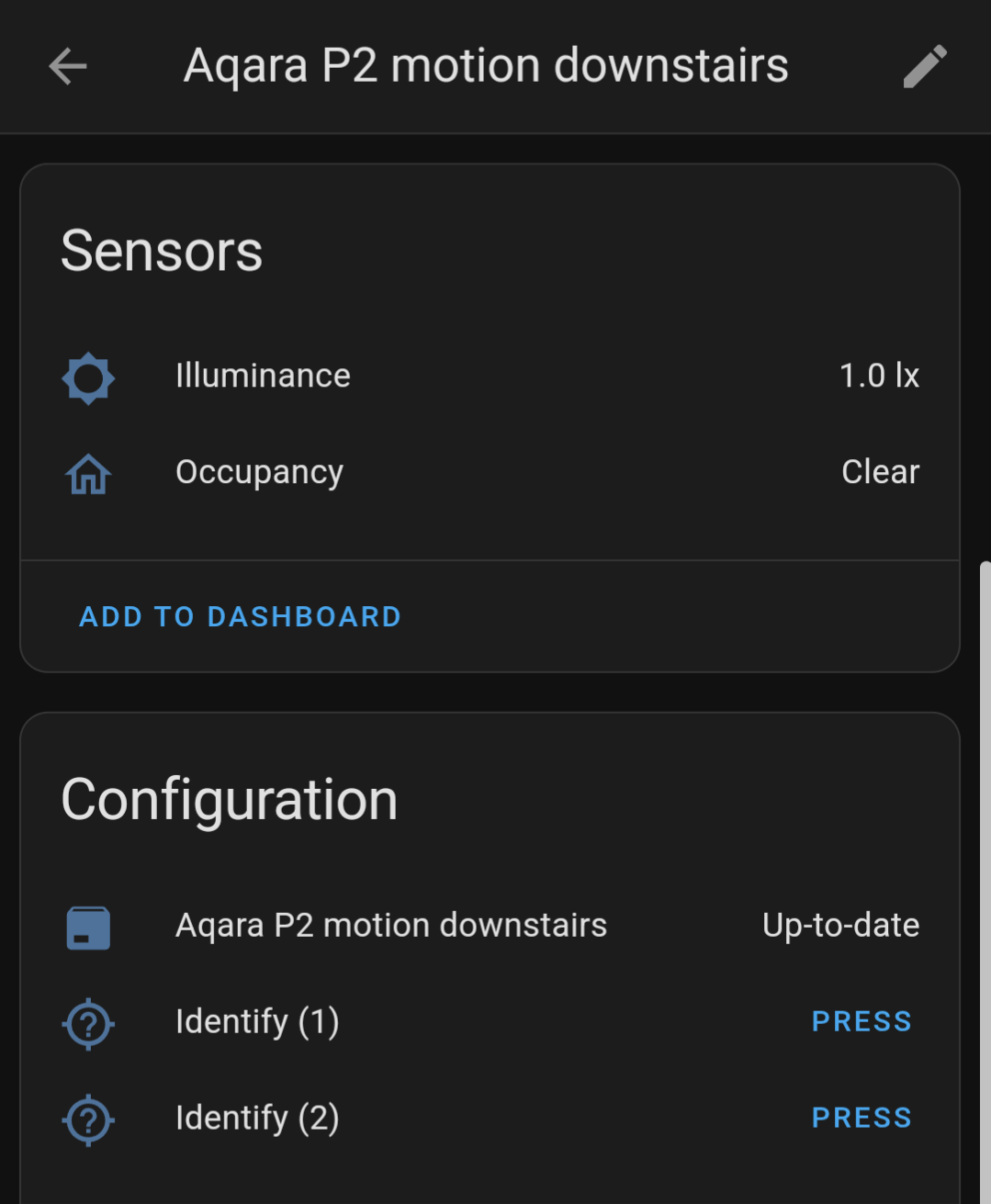 Aqara P2 Motion Missing Sensors And Missing Configuration Options Configuration Home
