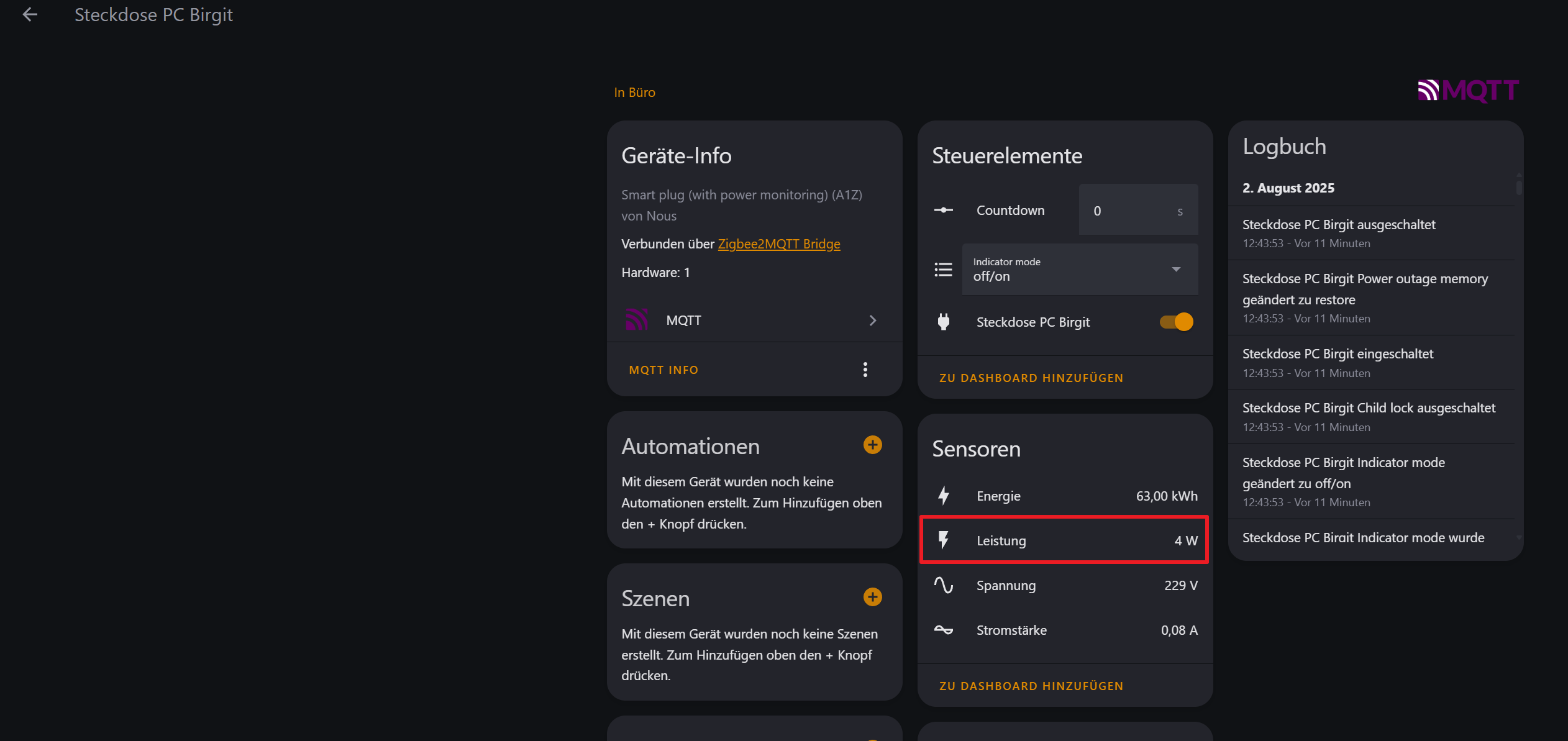 Power information in aera card shows only 50% of real power - Frontend ...