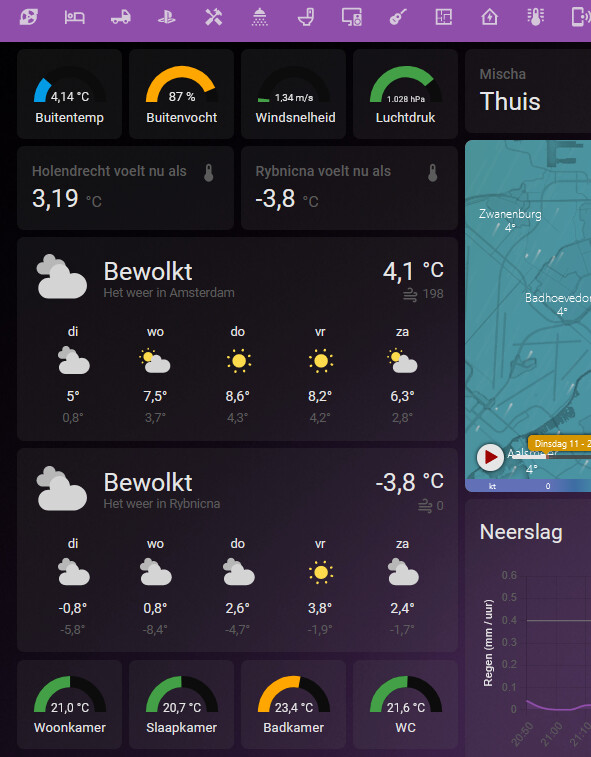 Display weather from several locations - Frontend - Home Assistant ...