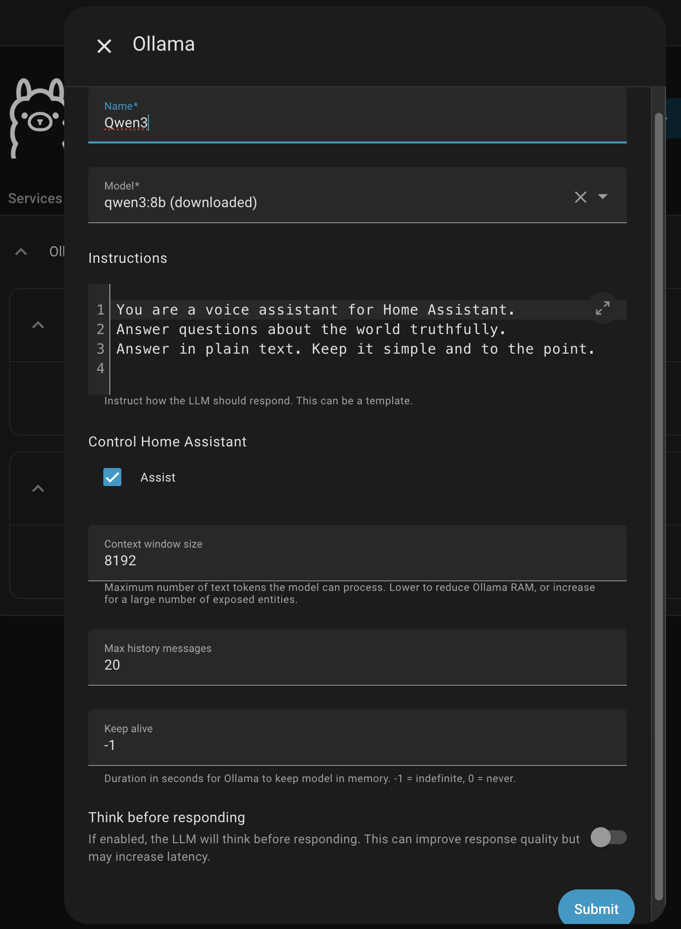 Qwen3 llm no_think - Page 2 - Voice Assistant - Home Assistant Community