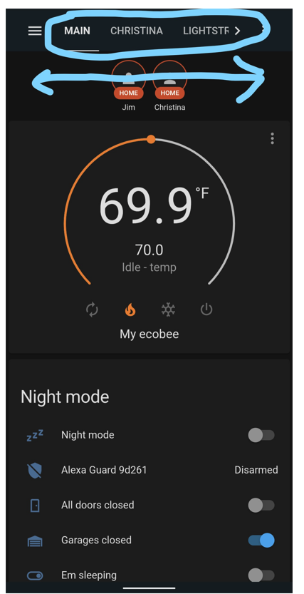 Drop Down Menu For Views as Opposed To Side To Side Scroll Feature Res Home Assistant 