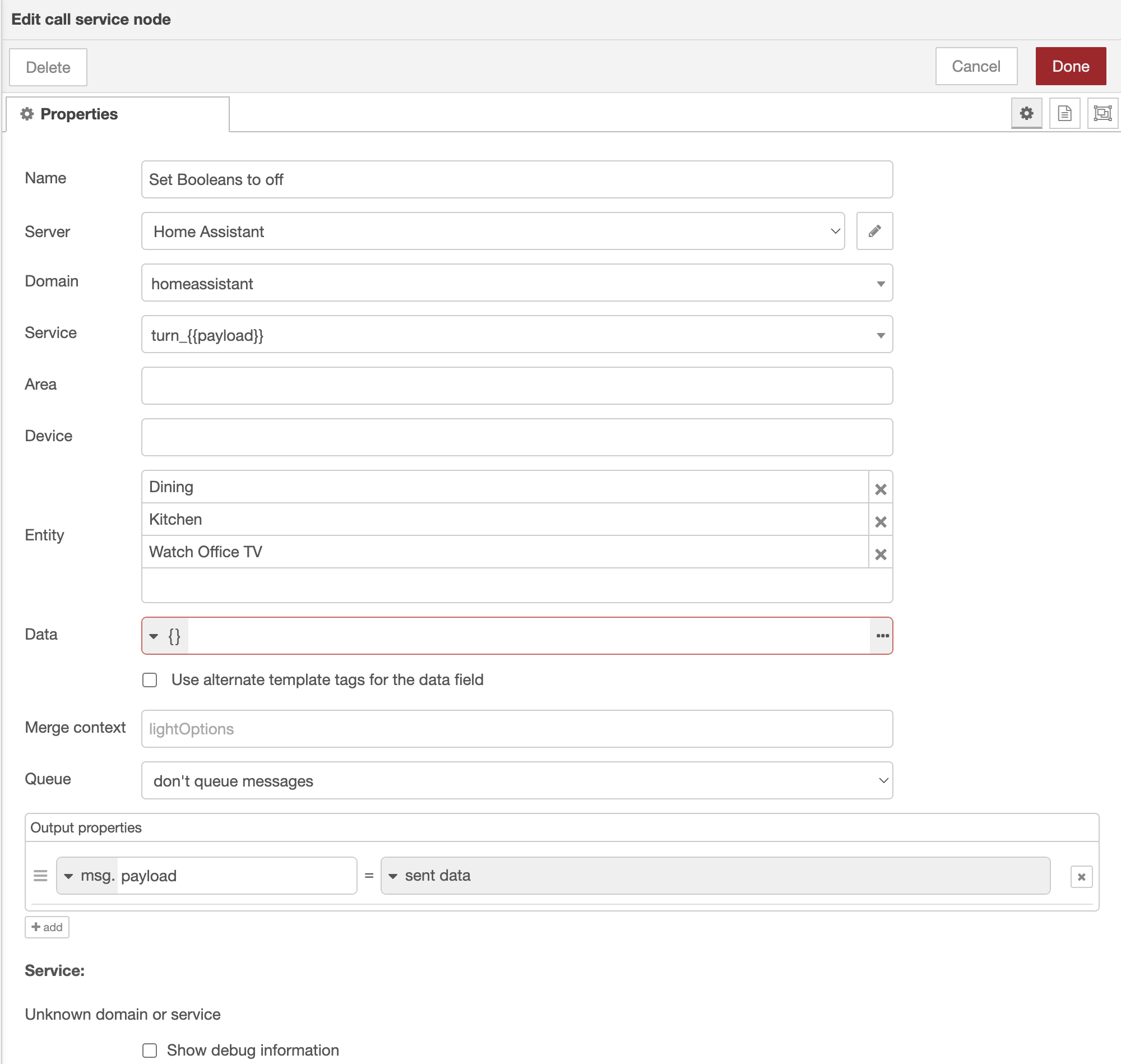 Call Service Node Failing recenlty - Node-RED - Home Assistant Community