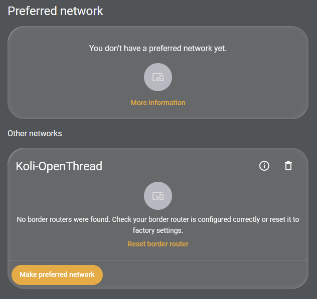 Using ESP Thread Border Router in HA as main preferred network - Matter ...